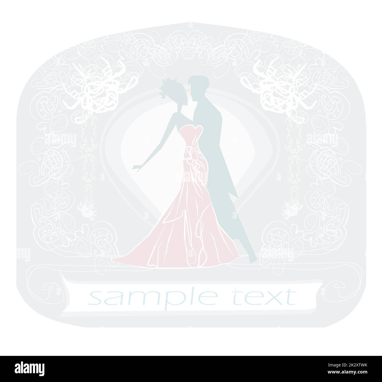 Ballroom dancers - invitation Stock Photo - Alamy