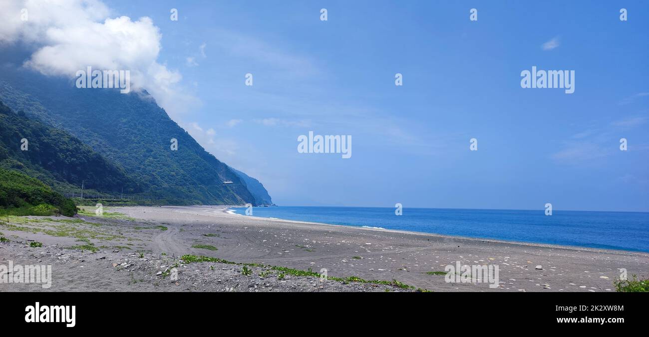 Nice view in Hualien Qixingtan Beach, Hualien, Taiwan Stock Photo - Alamy