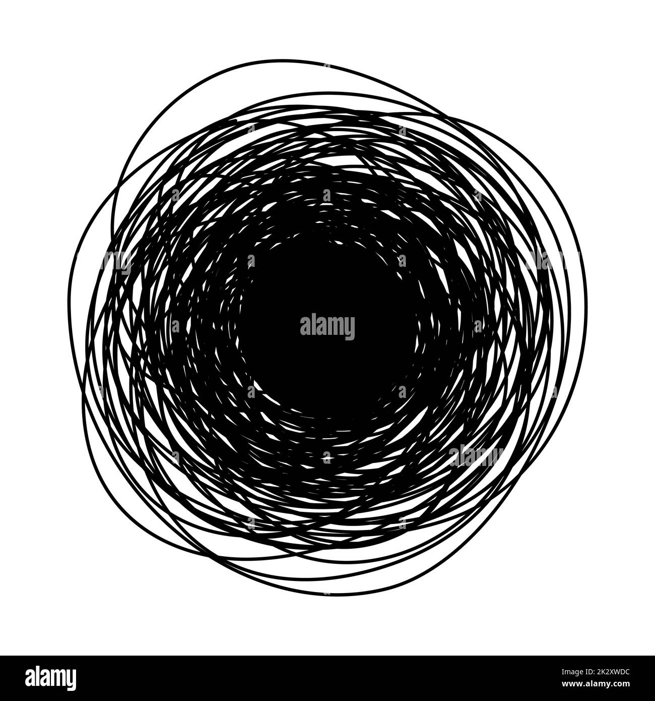 Tangled line simple doodle Black and White Stock Photos & Images - Alamy