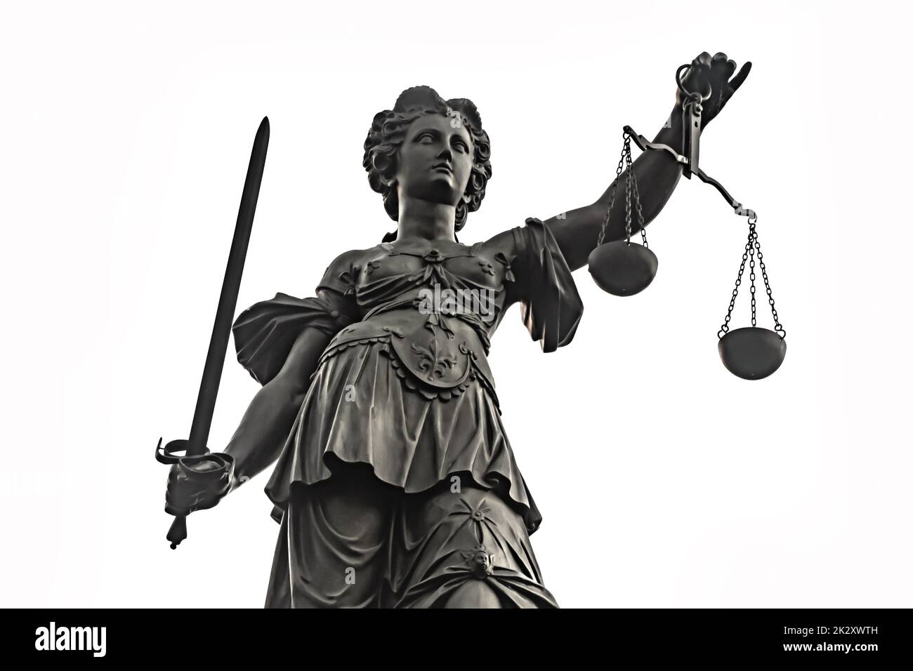 Symbol of Justizia figure Stock Photo - Alamy