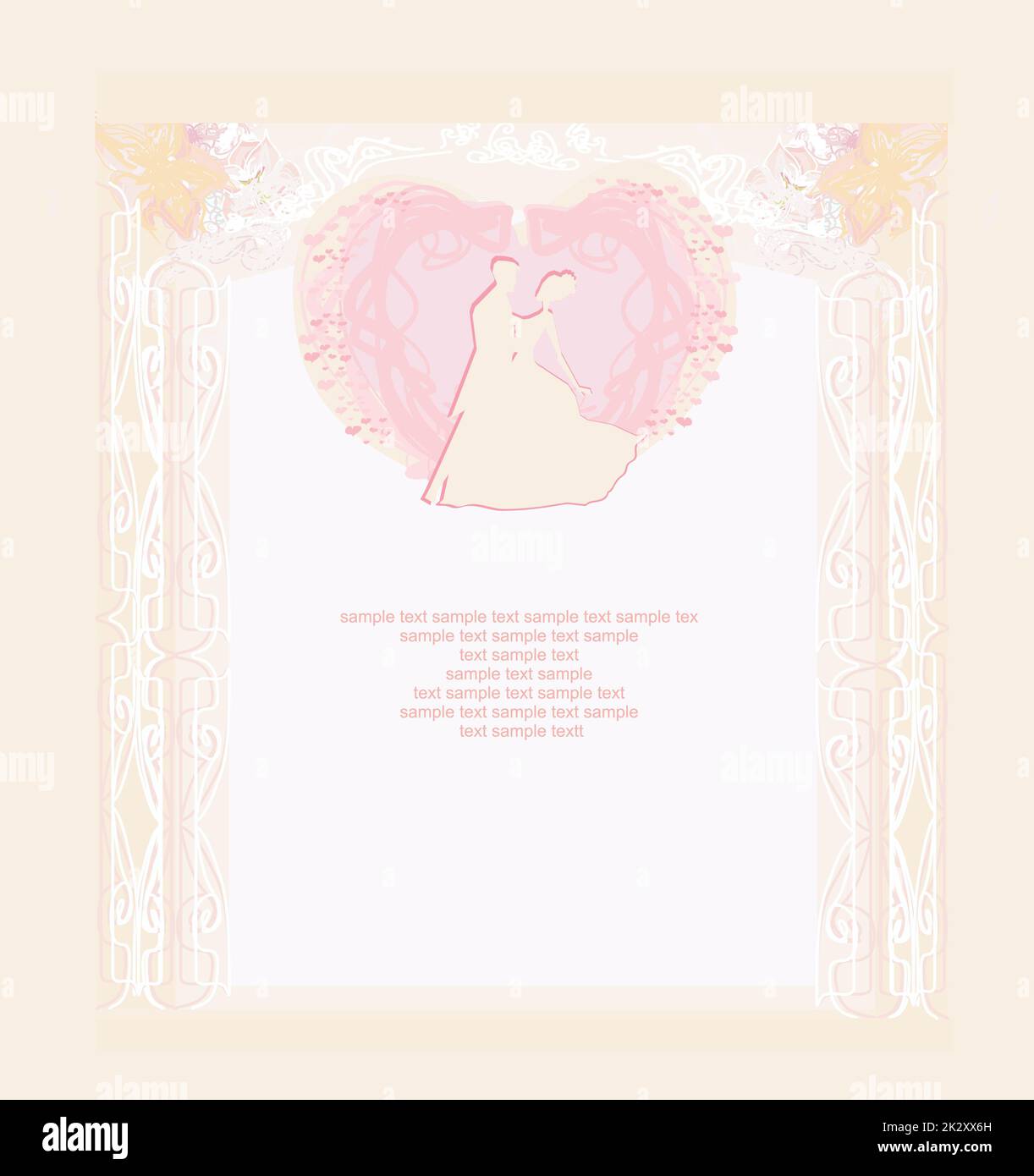 Ballroom dancers - invitation Stock Photo - Alamy