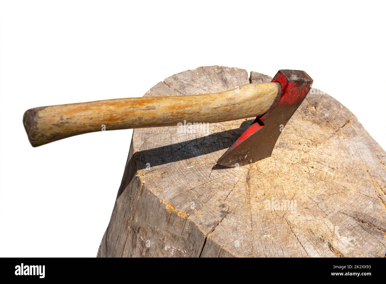 Axe and chopping block Stock Photo - Alamy