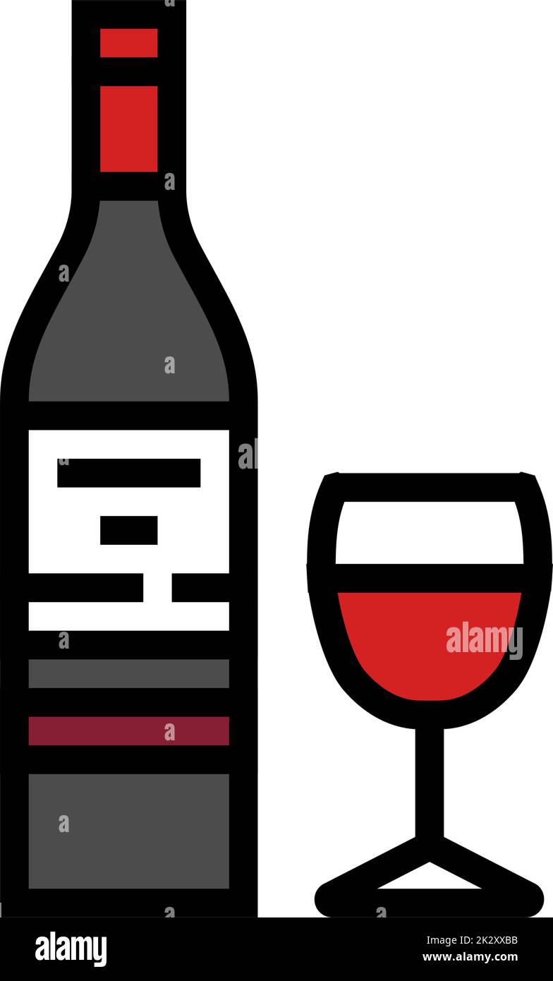 malbec red wine color icon vector illustration Stock Vector Image & Art ...