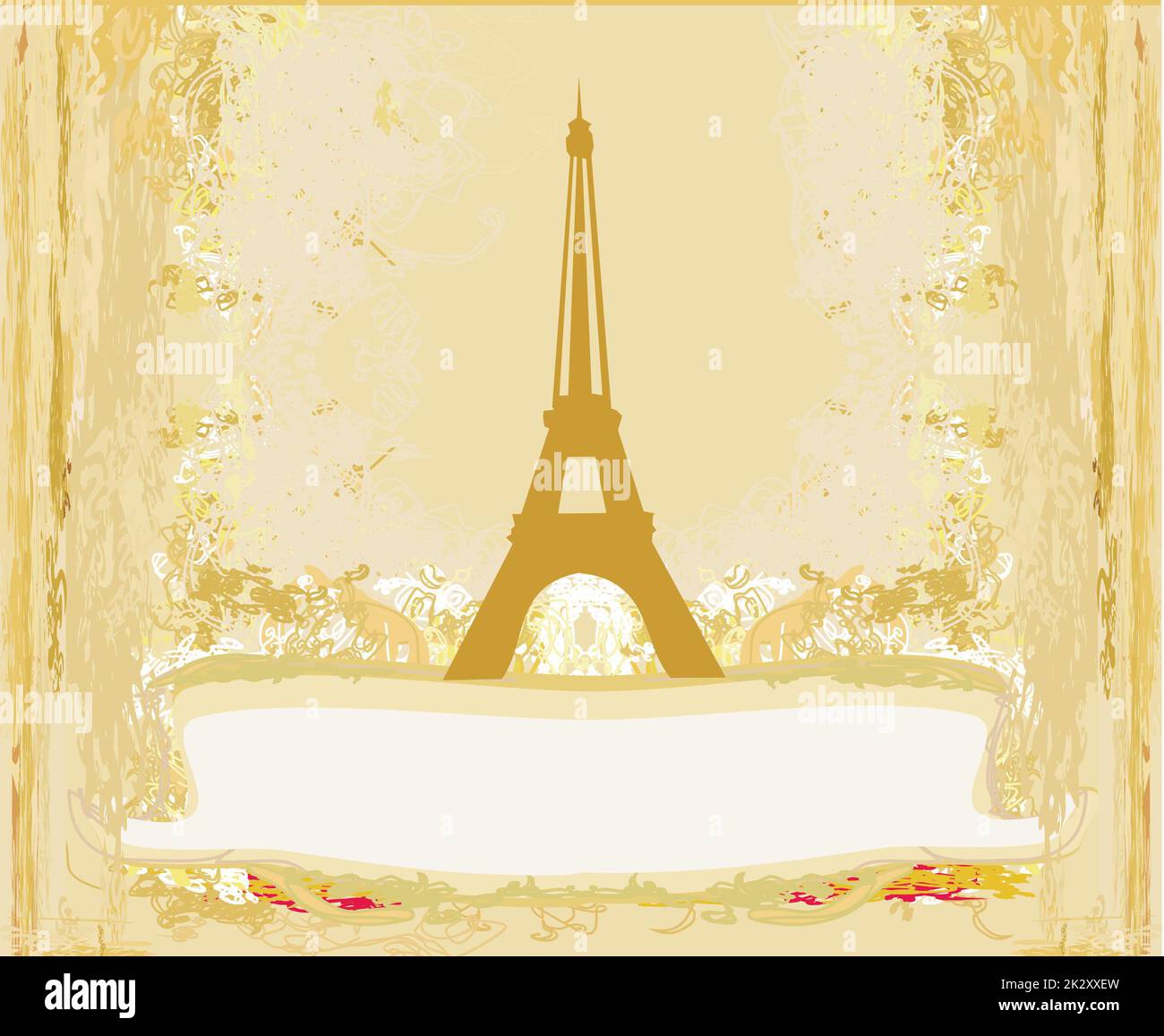 Eiffel tower artistic background paris france card hi-res stock ...