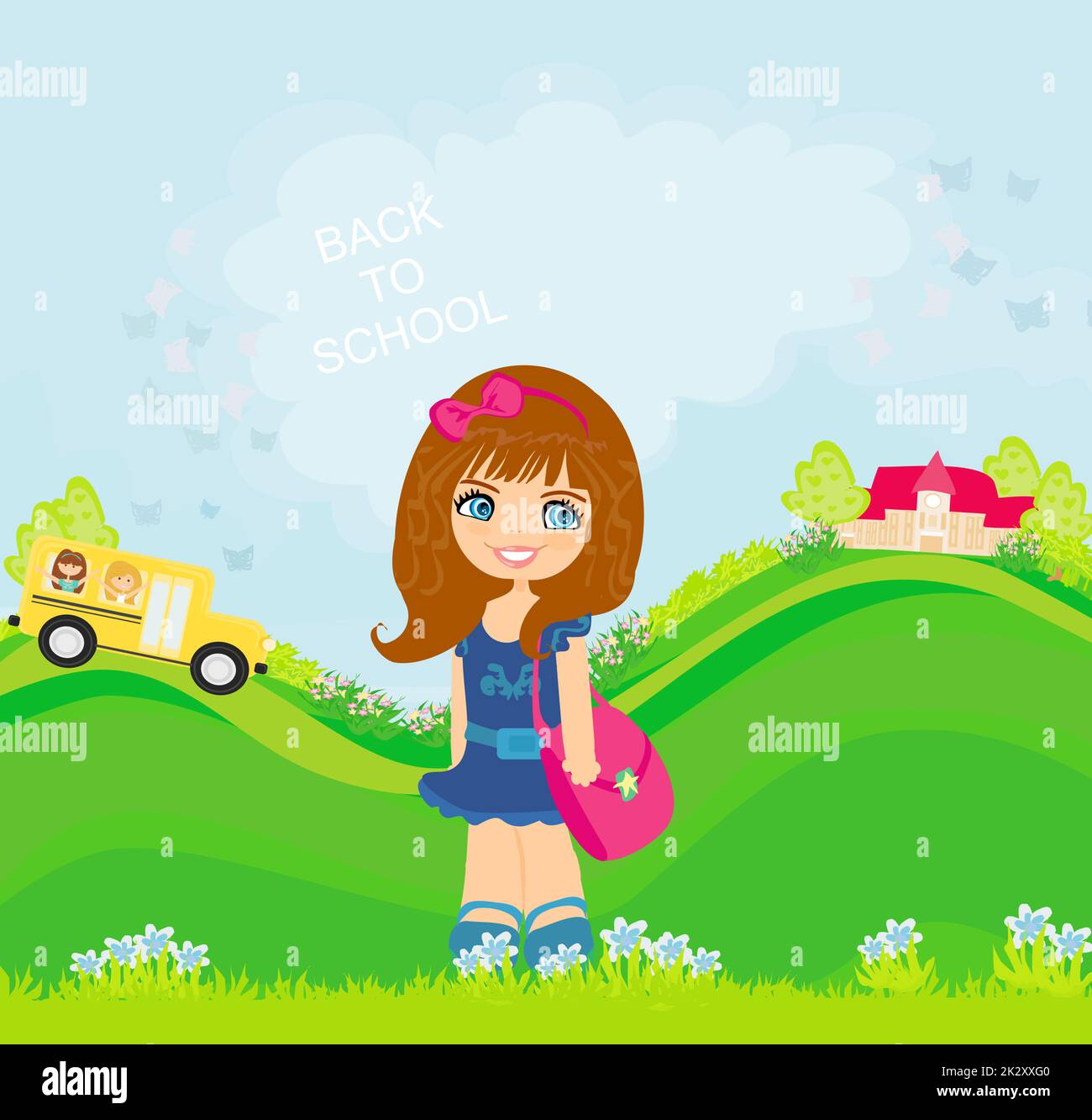 girl going to school Stock Photo - Alamy