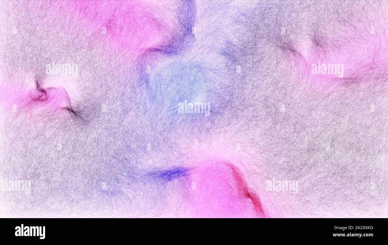 Color threads hand draw digital art Stock Photo - Alamy