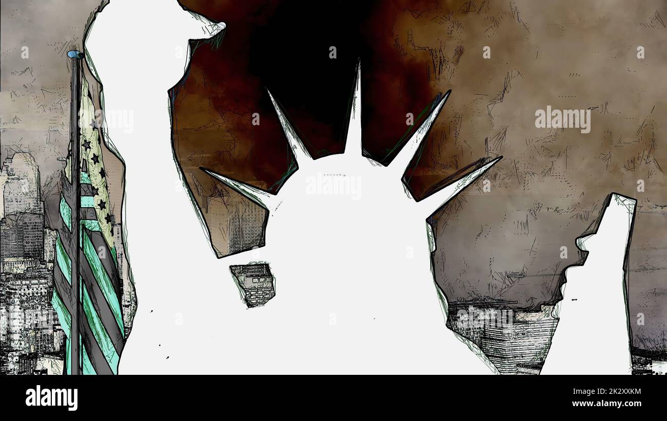 New York Statue of Liberty in a Pop Art Style Stock Photo - Alamy