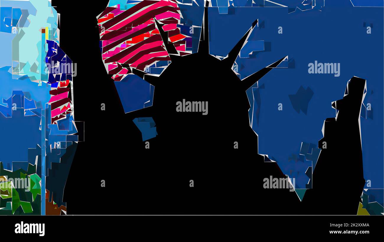 New York Statue of Liberty in a Pop Art Style Stock Photo - Alamy