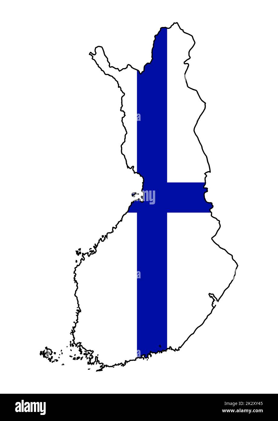 Outline map finland over hi-res stock photography and images - Alamy
