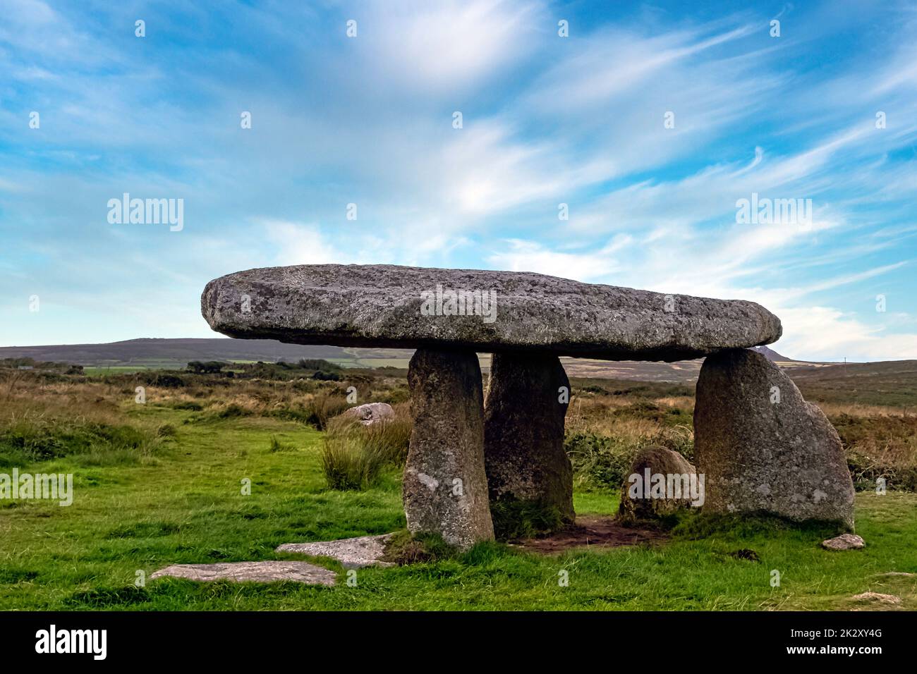 Lanyon Quoit - dolmen in Cornwall, England, United Kingdom Stock Photo ...