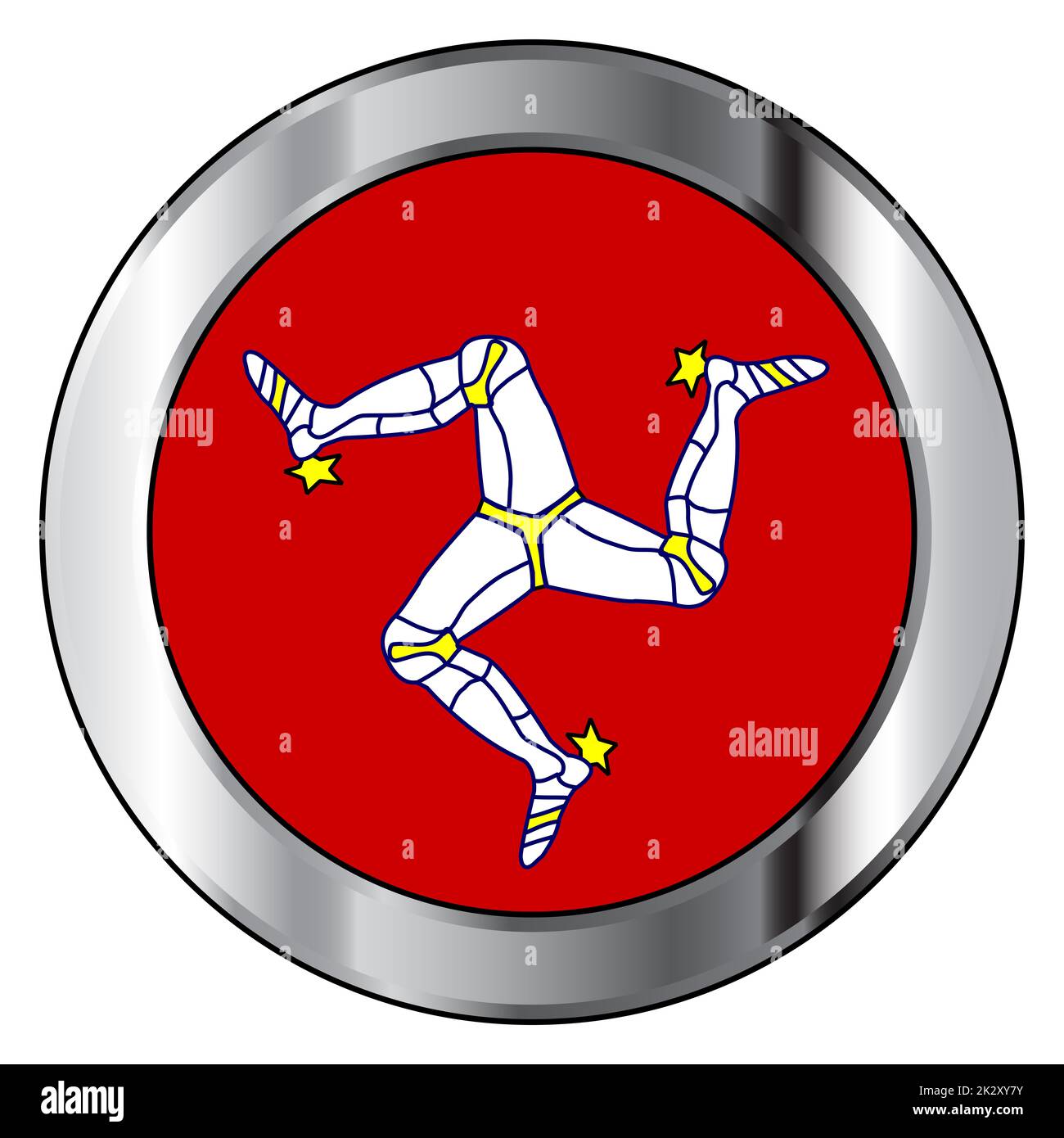 Isle Of Man Icon Button Stock Photo - Alamy