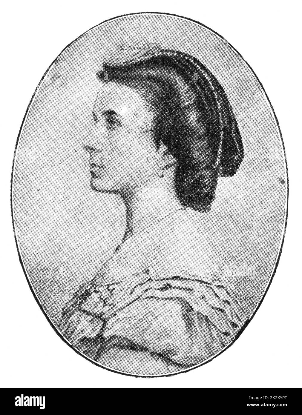 Portrait of Charlotte Wolter (young years) - a Austrian actress ...