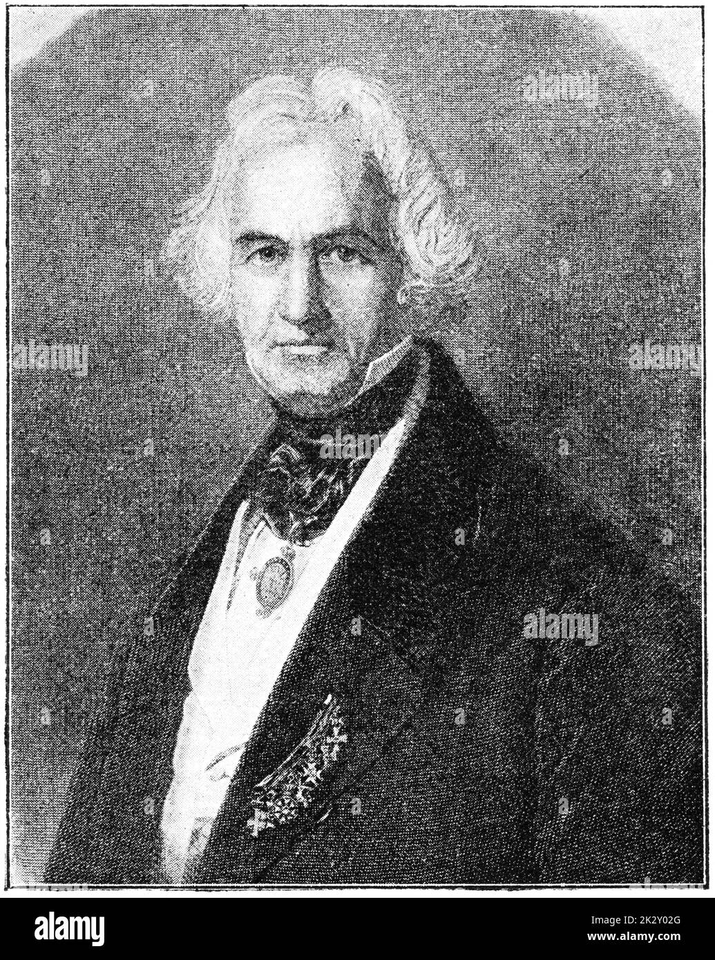 Portrait of Christian Daniel Rauch - a German sculptor. Illustration of ...