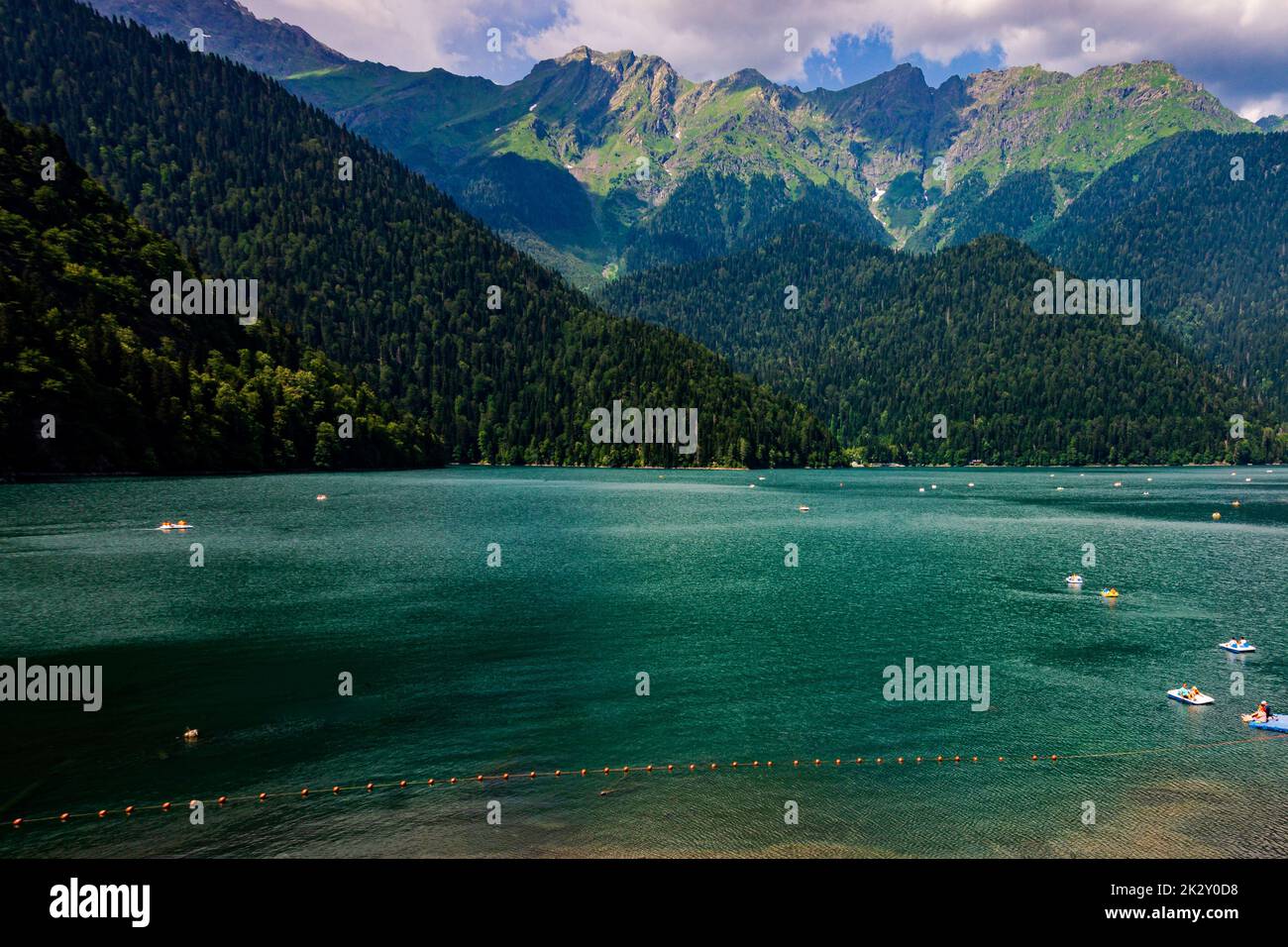 Lake Ritsa in mountains in Abkhazia Stock Photo - Alamy