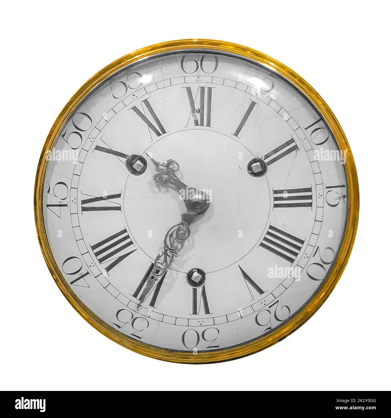 Golden Ornate Wall Clock Stock Photo - Alamy