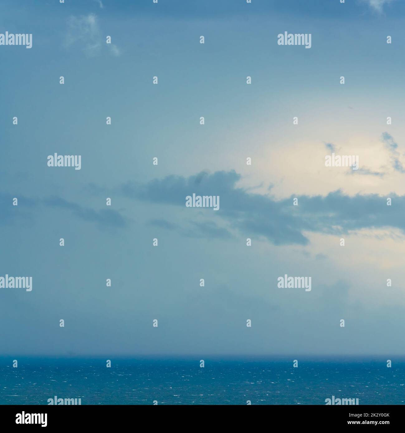 Dark blue clouds and sea. storm, dramatic seascape Stock Photo - Alamy