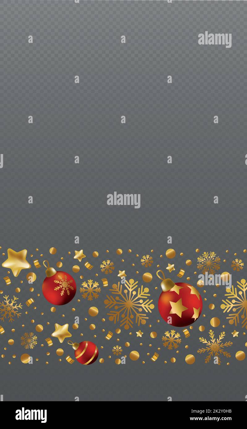 Panoramic Festive New Year Christmas Web Template for Postcard ...