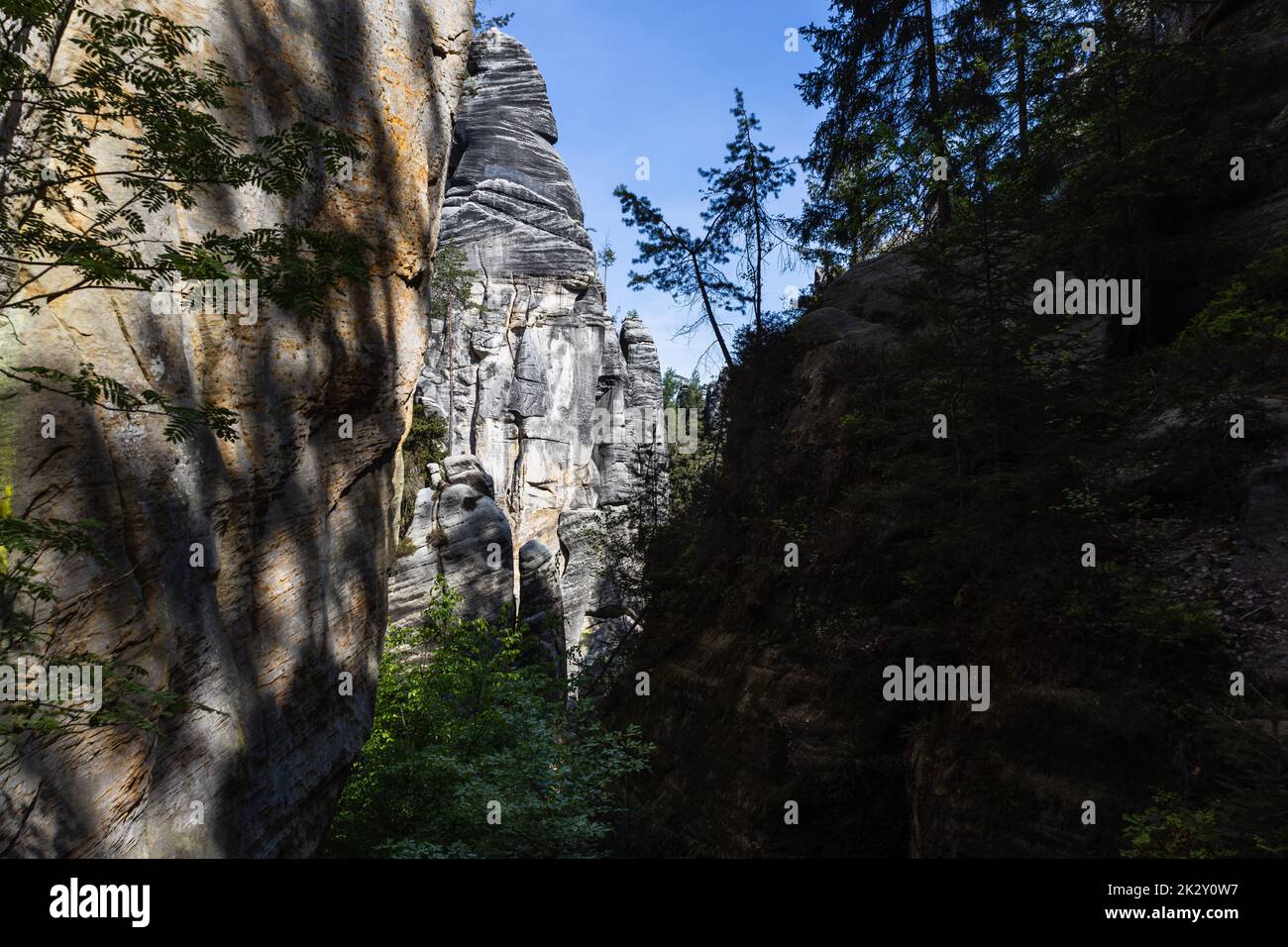Sandstone formations in Adrspach, part of Adrspach-Teplice Rocks Nature ...