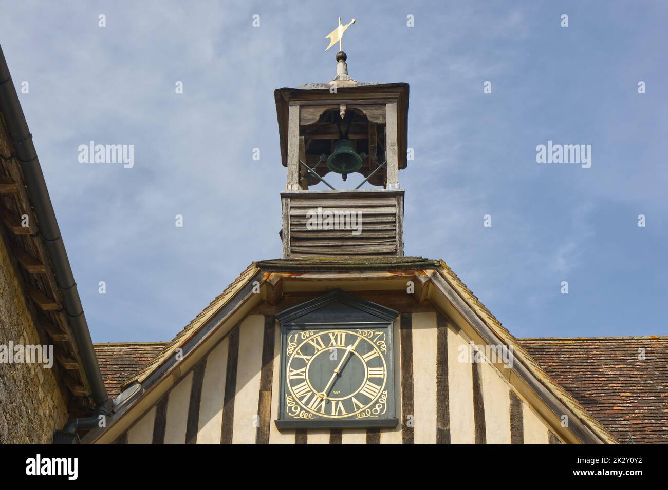 Clock and bell Stock Photo - Alamy