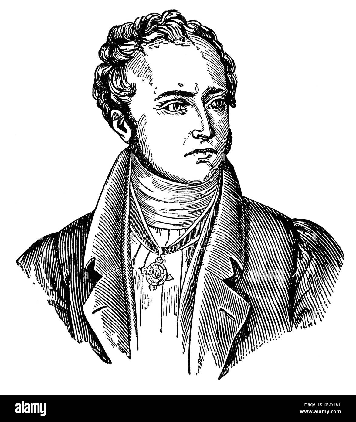Portrait of Johannes Peter Mueller - a German physiologist, comparative ...
