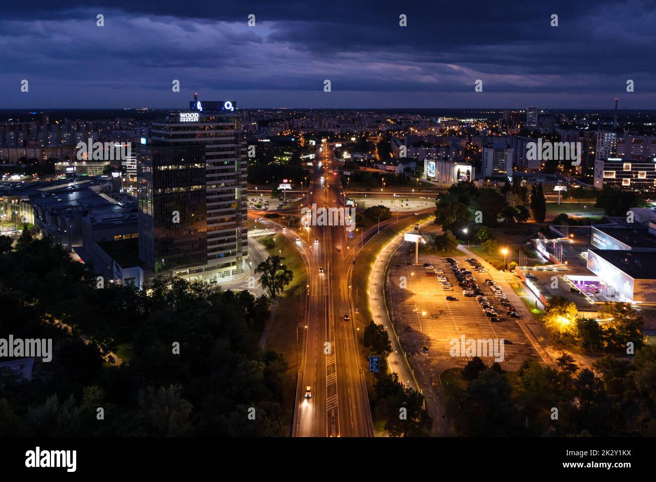 The UFO Bridge at night in Bratislava, Slovakia Stock Photo - Alamy