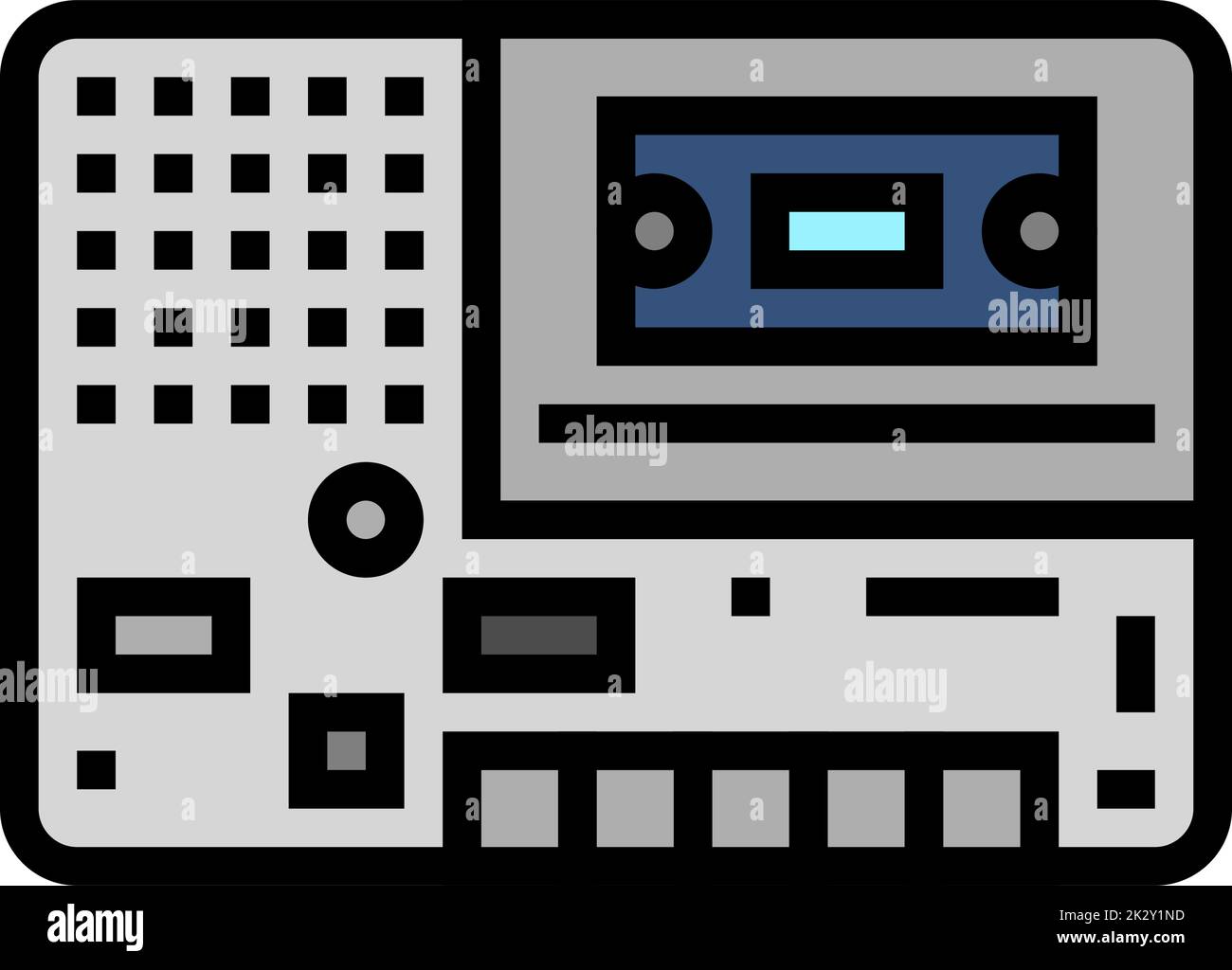 tape player retro gadget color icon vector illustration Stock Vector ...