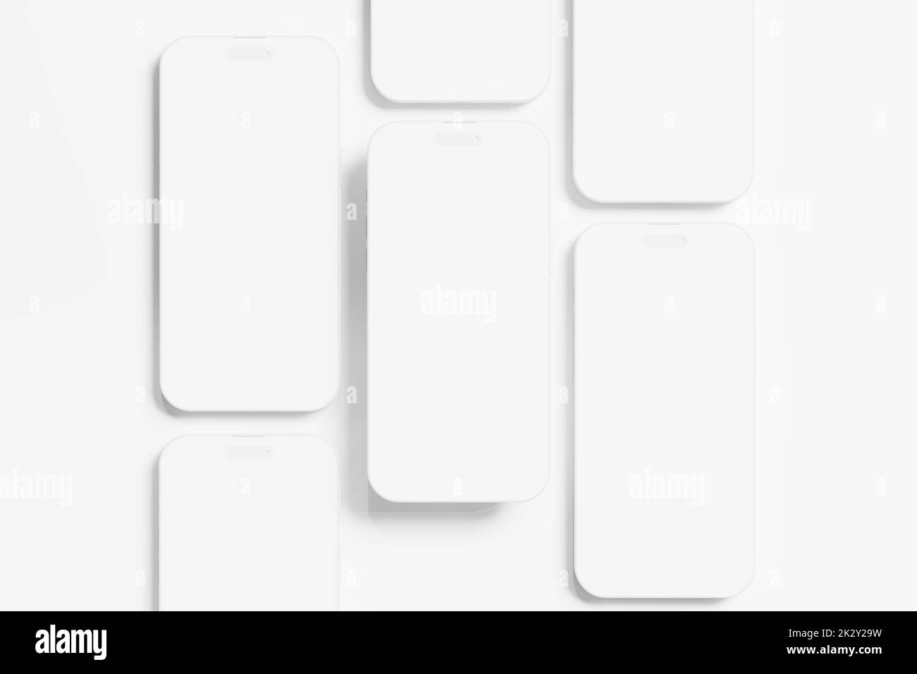 Iphone 14 Pro Max Clay 3D Rendering White Blank Mockup For Design ...