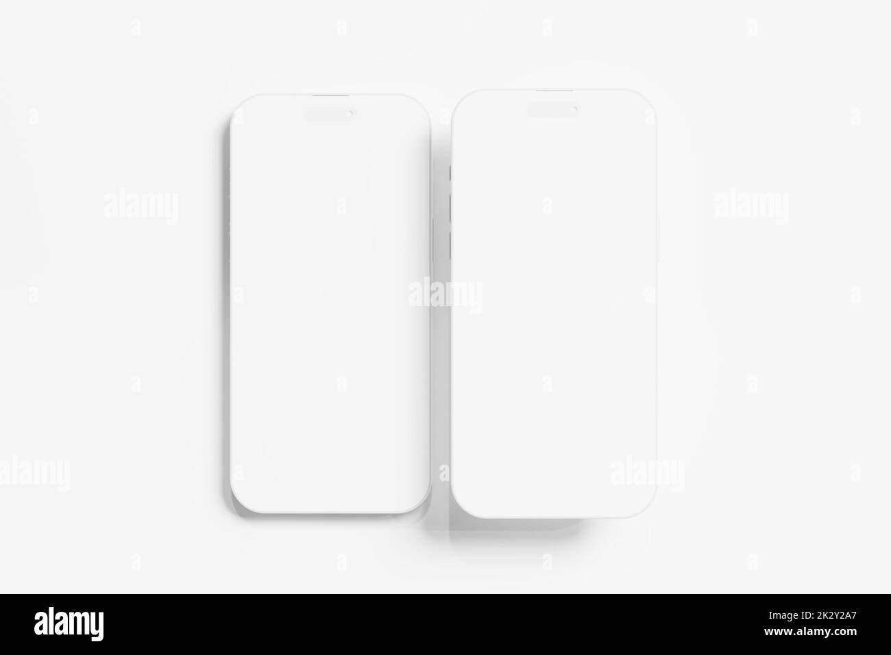 Iphone 14 Pro Max Clay 3D Rendering White Blank Mockup For Design ...
