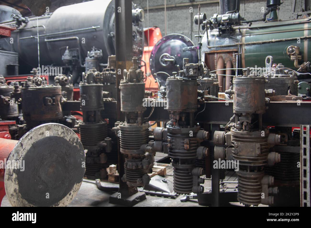 heavy old locomotive Stock Photo - Alamy