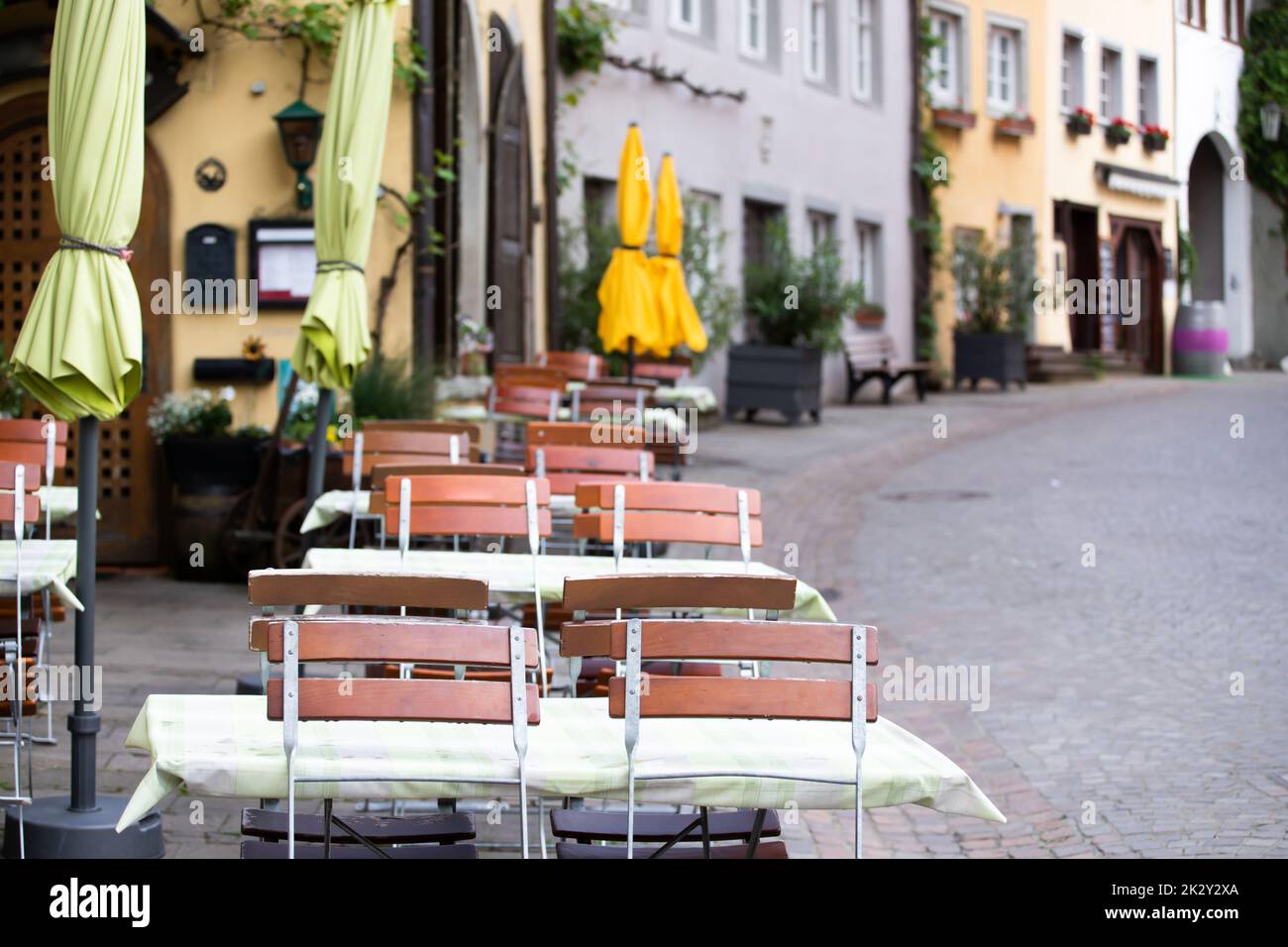 Street view of downtown Meersburg, Germany Stock Photo - Alamy