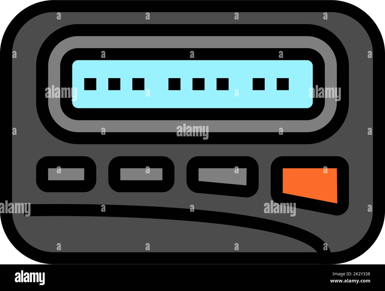 pager retro device color icon vector illustration Stock Vector Image ...