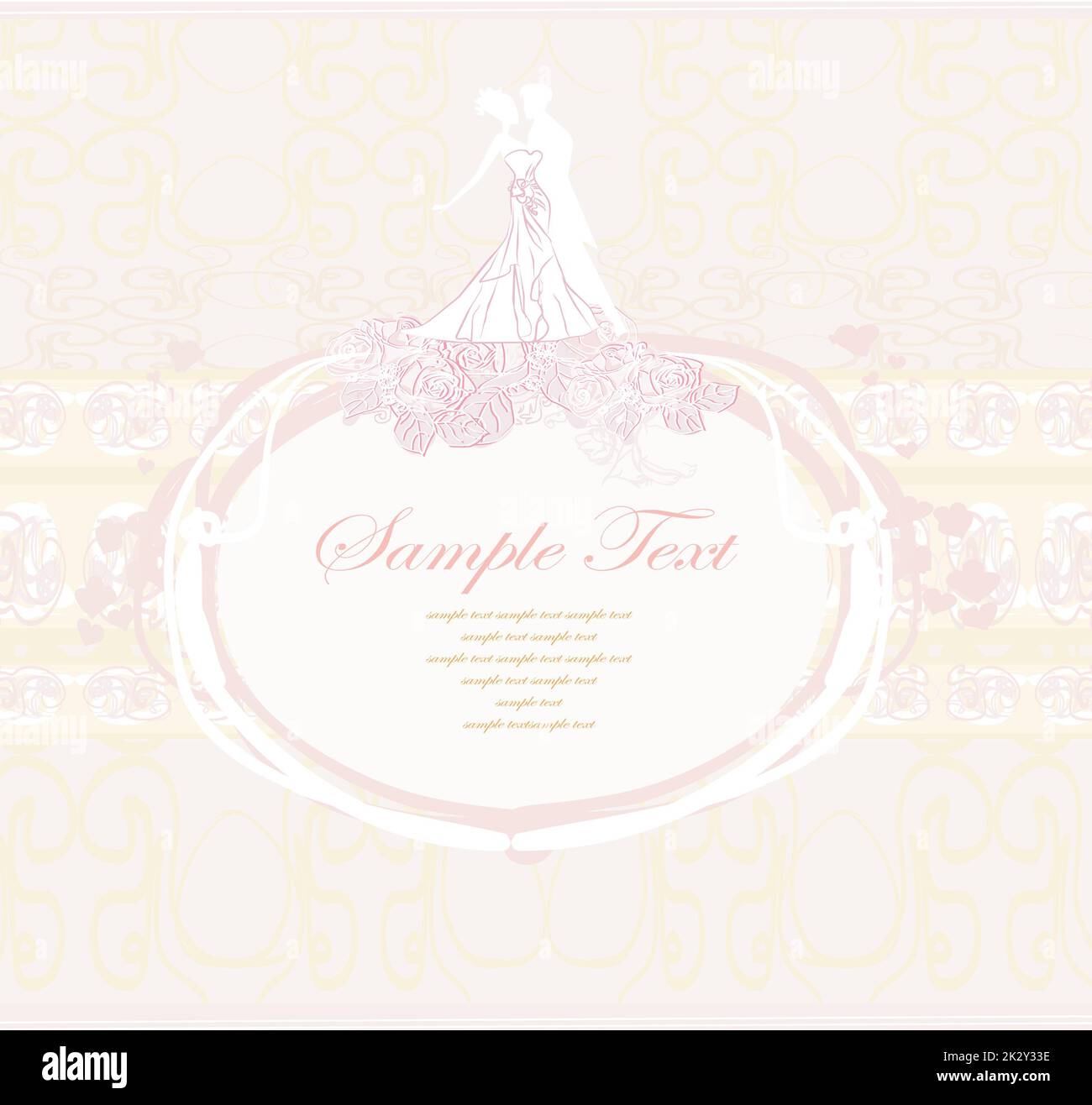 Ballroom dancers - invitation Stock Photo - Alamy