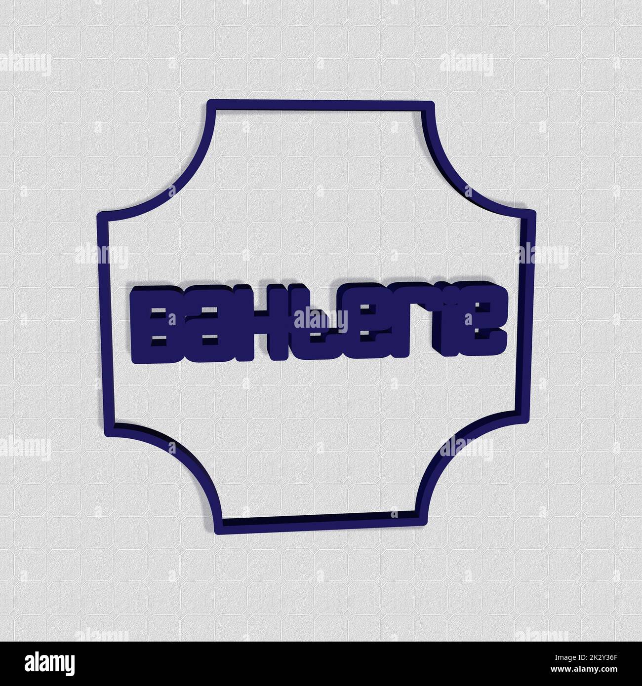 "Bakterie" = "Bacteria" - word, lettering or text as 3D illustration ...