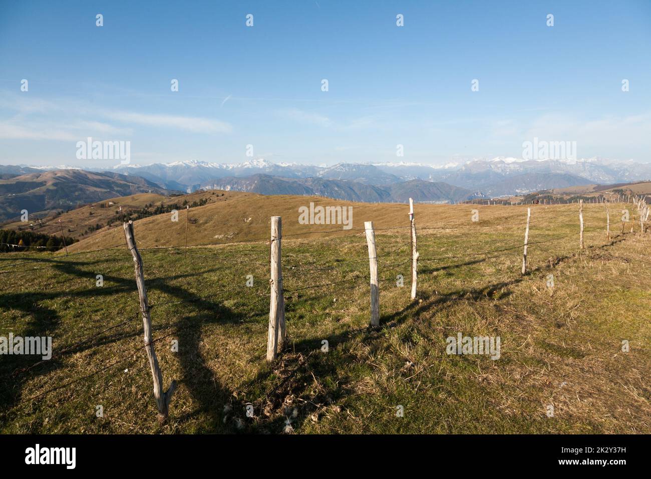 Mount Grappa autumn landscape. Italian Alps view Stock Photo - Alamy