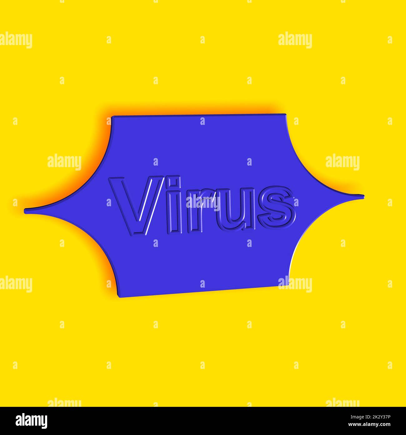 "Virus" - word, lettering or text as a 3D illustration, 3D rendering ...