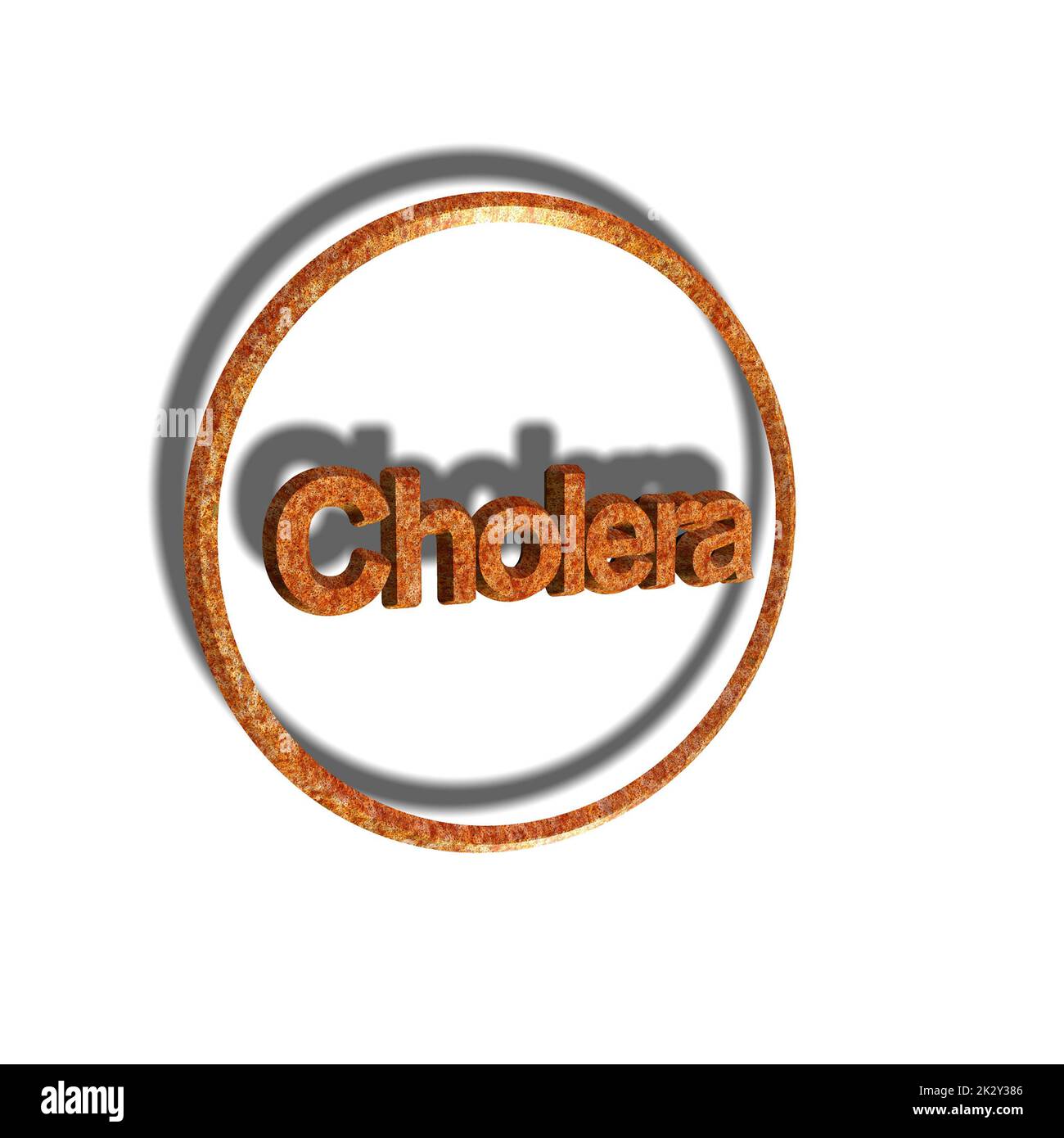 "Cholera" - word, lettering or text as 3D illustration, 3D rendering ...