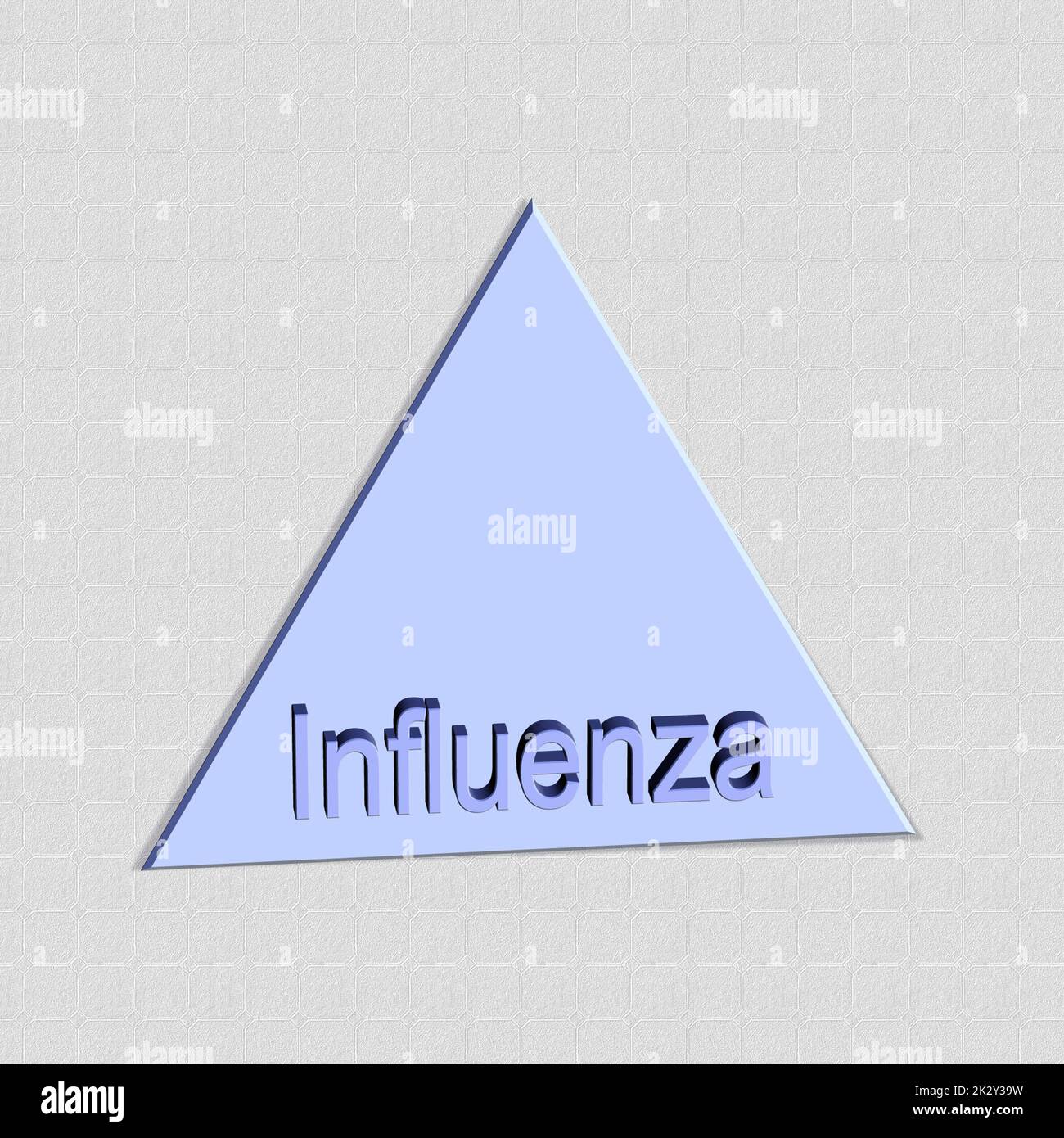 "Influenza" - word, lettering or text as 3D illustration, 3D rendering ...