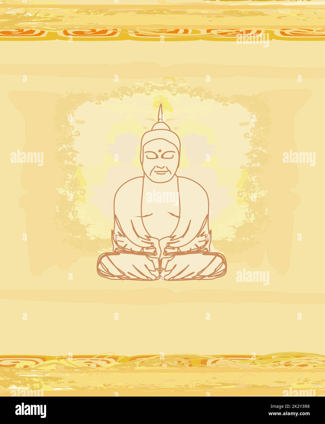 Chinese Traditional Artistic Buddhism Pattern Stock Photo - Alamy