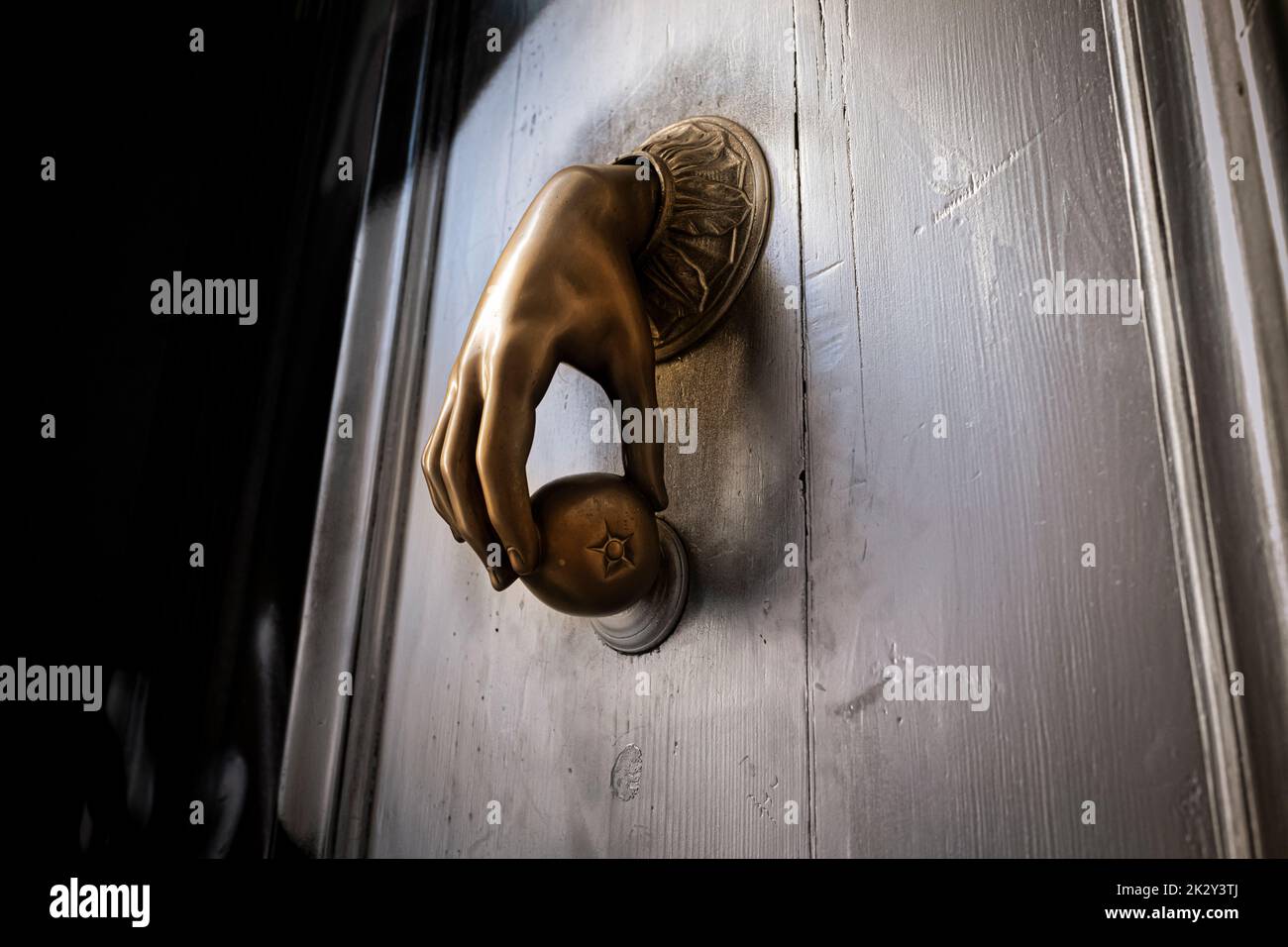 Ancient knocker door Stock Photo - Alamy
