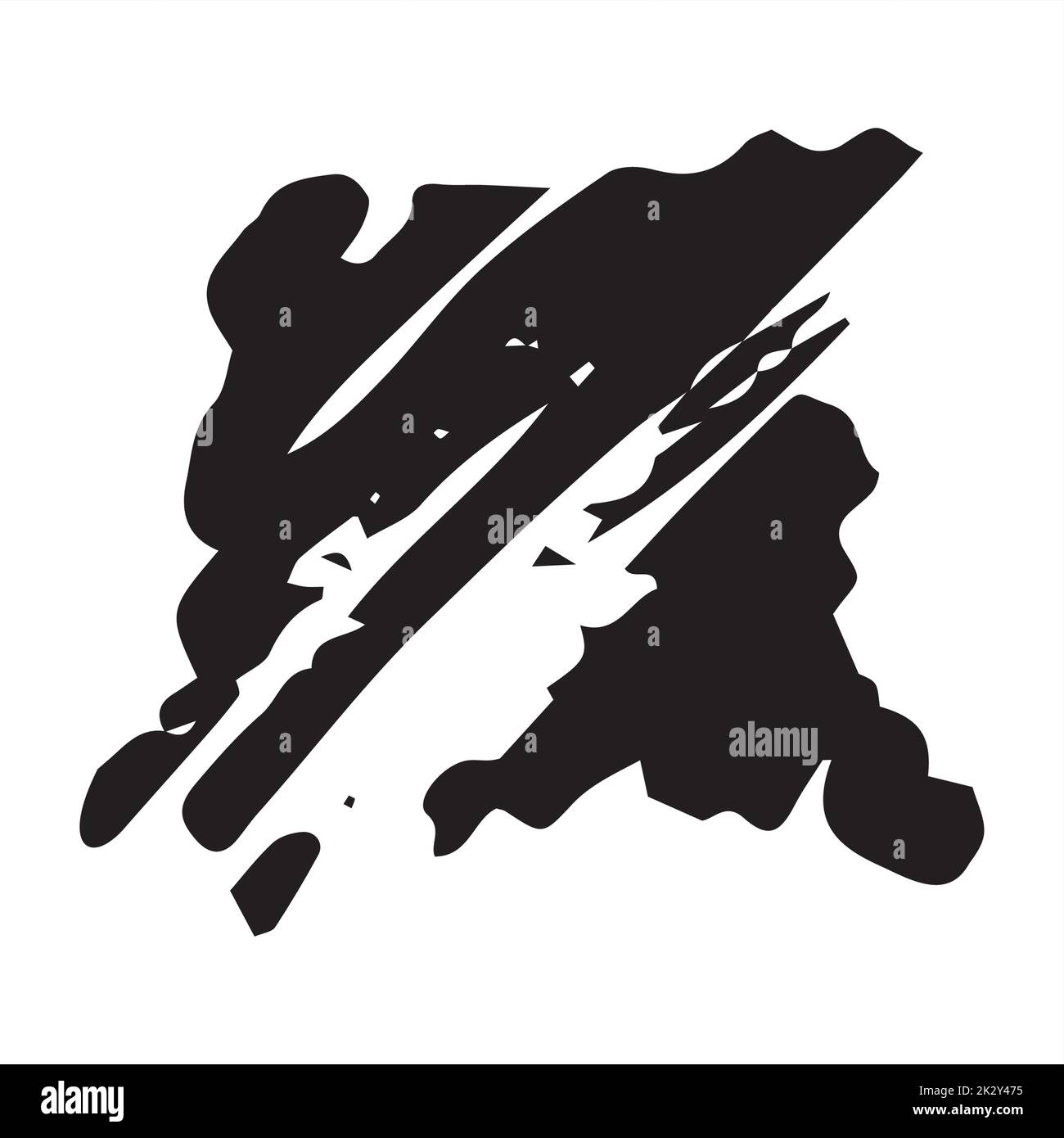 Grunge square hand painted with ink paint Stock Photo - Alamy