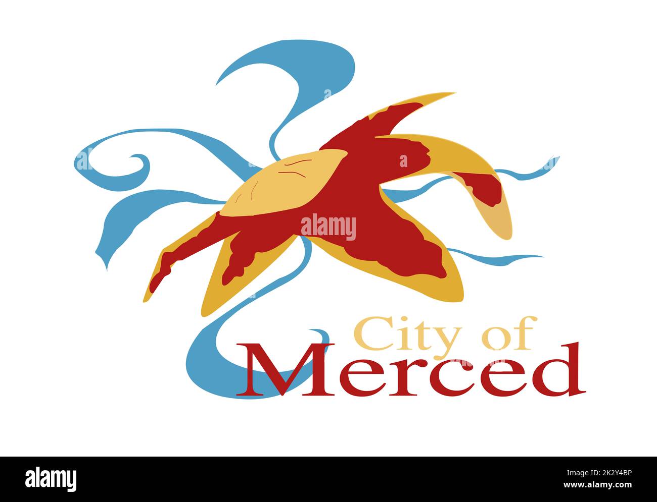 Flag Of Merced City California Stock Photo - Alamy