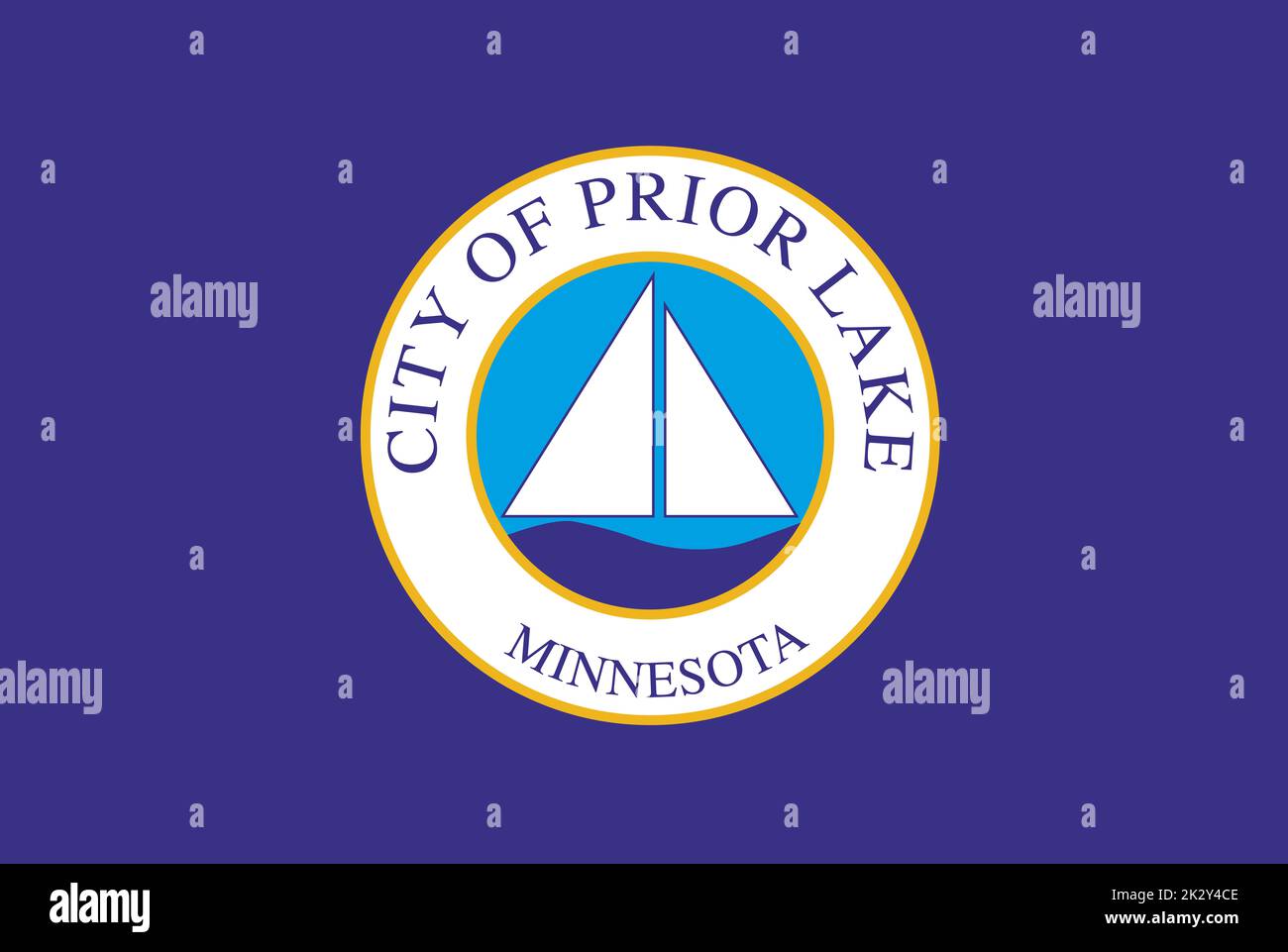 Flag Of Prior Lake City Minnesota Stock Photo - Alamy