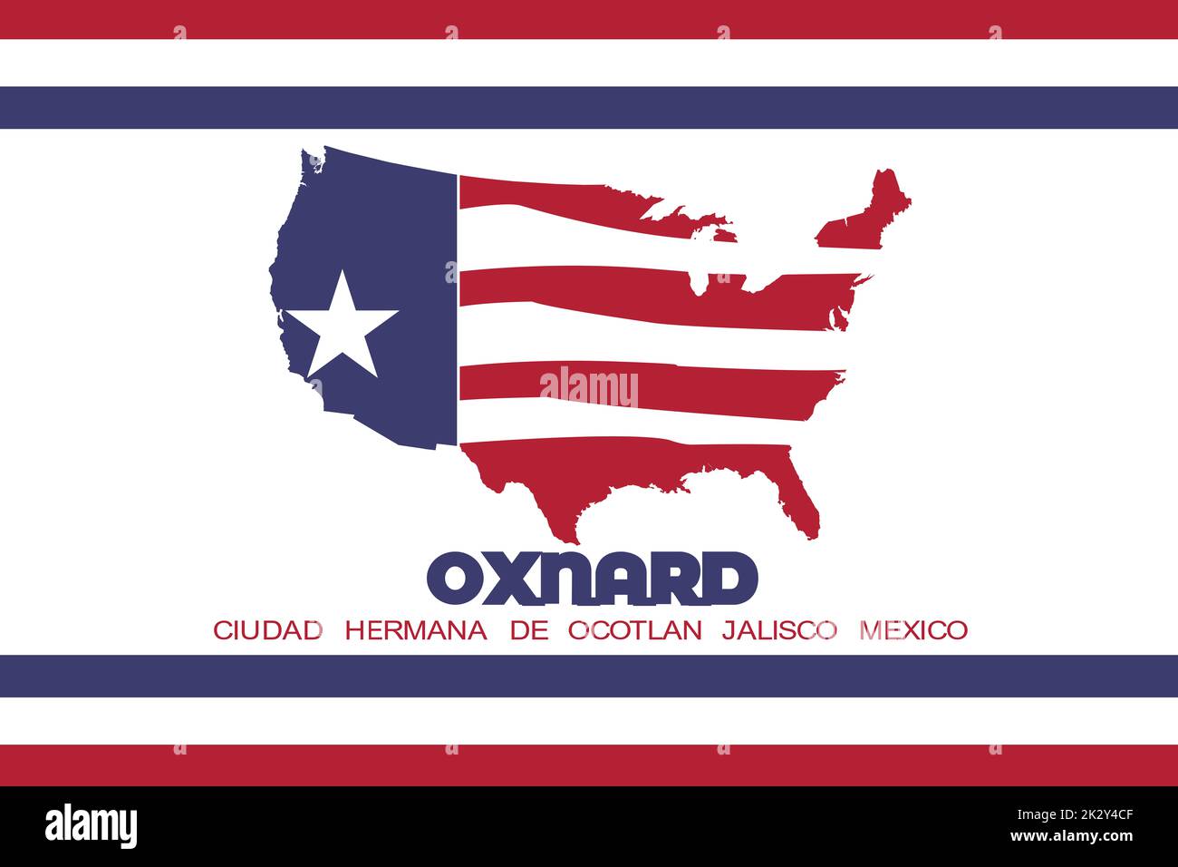 Flag Of Oxnard City California Stock Photo - Alamy