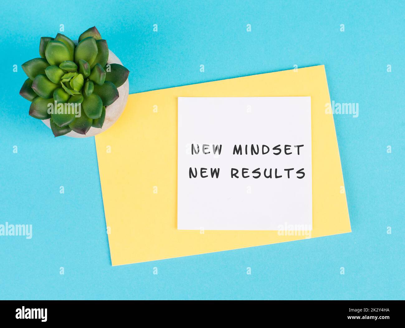 New mindset new results is standing on a paper, coaching strategy ...