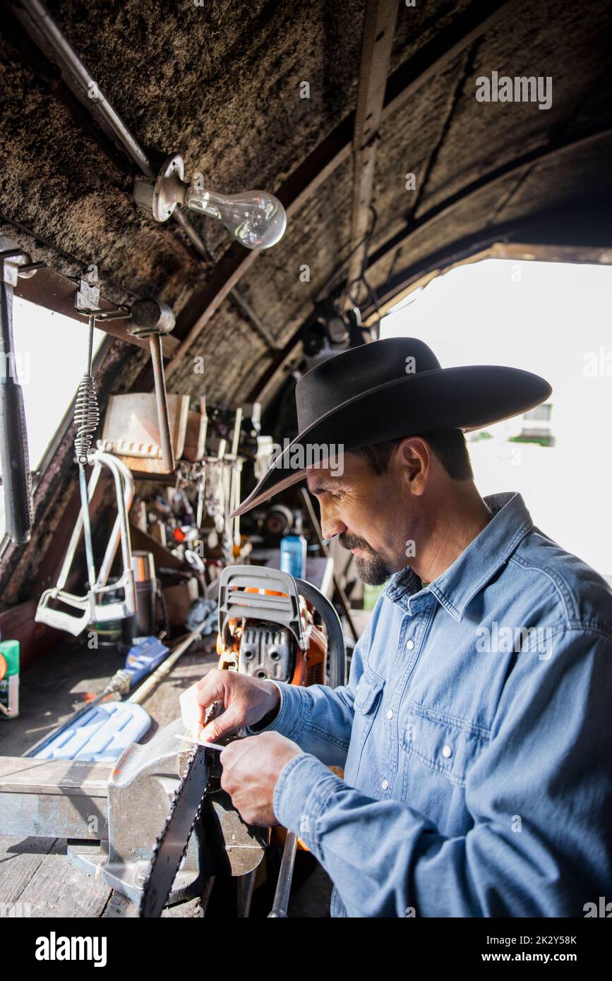 One cowboy standing hi-res stock photography and images - Alamy