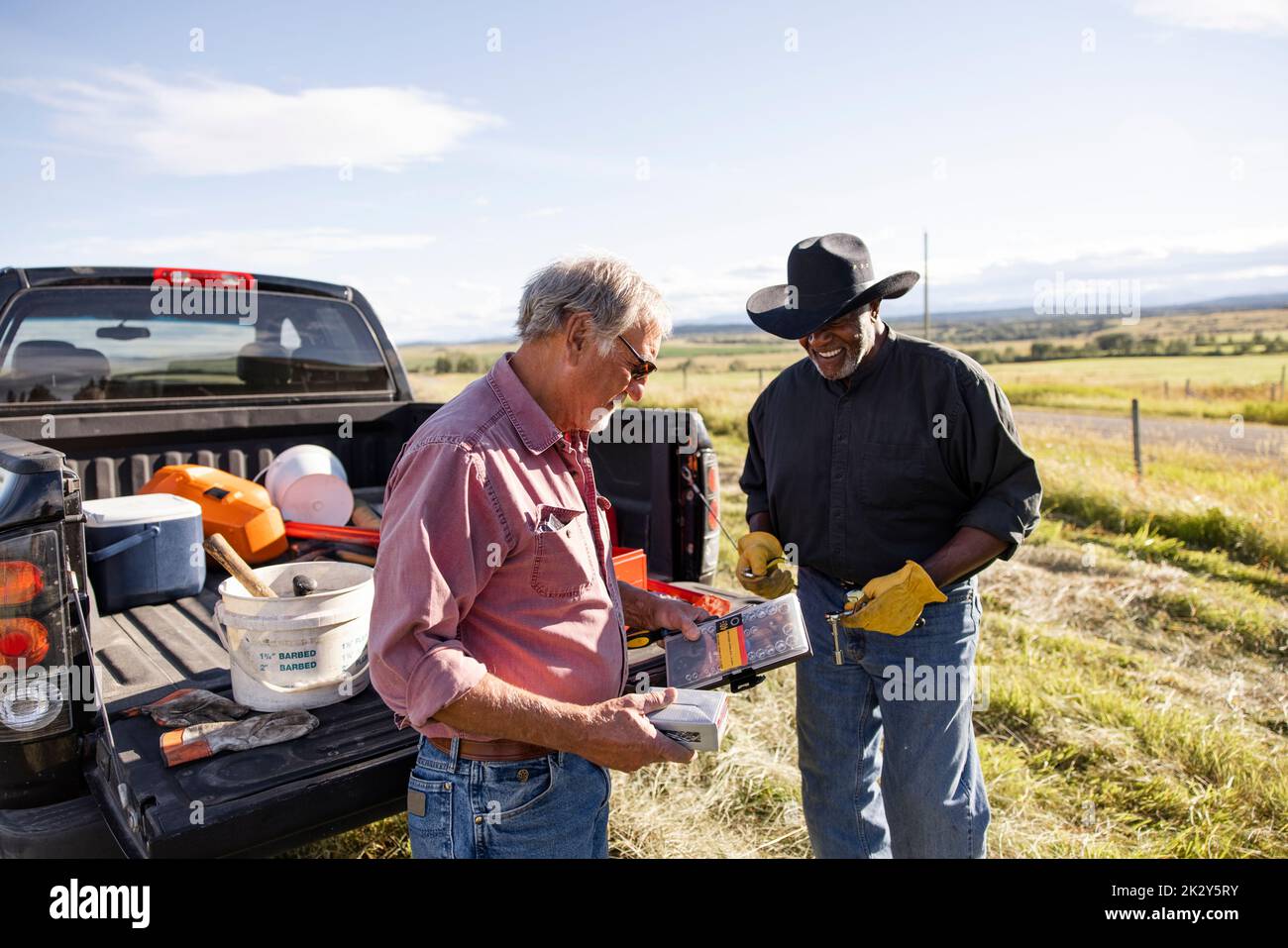 Outside with their work tools hi-res stock photography and images - Alamy