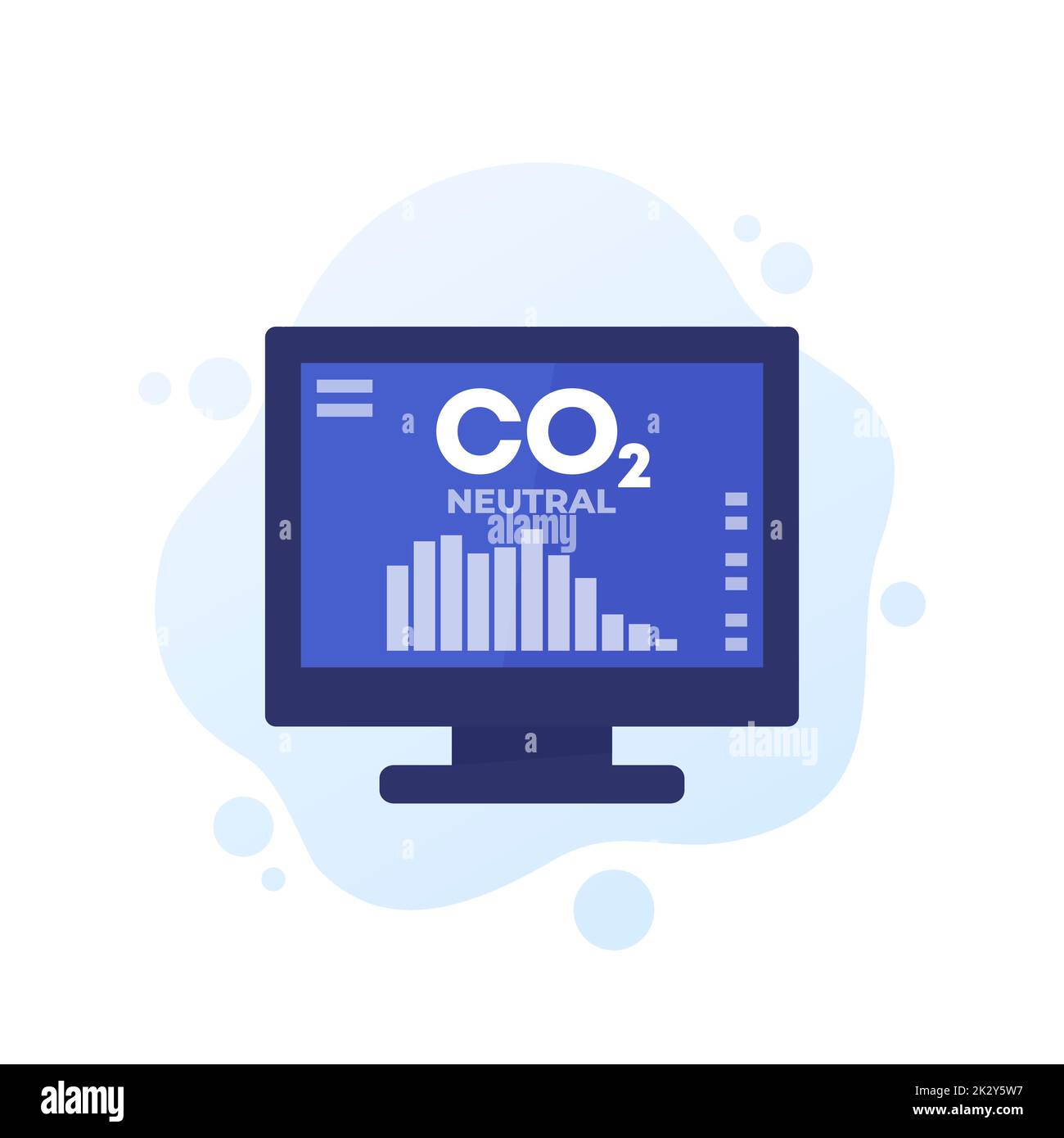 carbon neutral, co2 gas emissions reduction vector Stock Vector Image ...