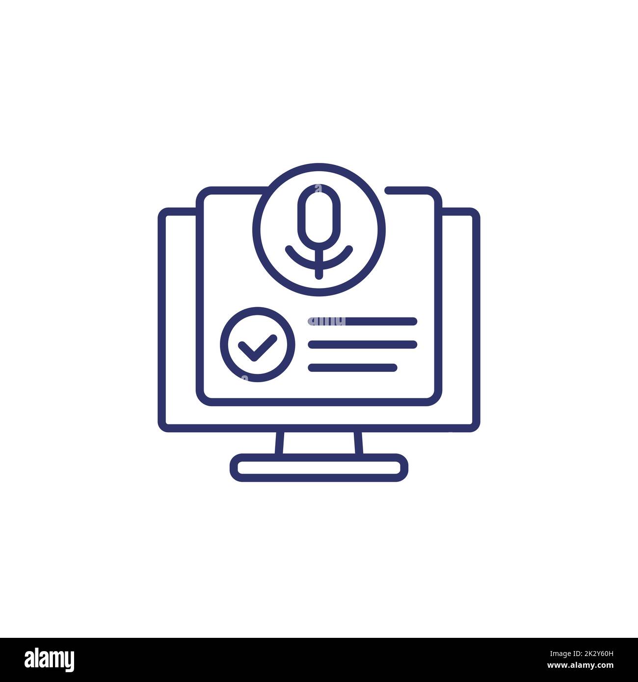 Voice recognition screen Cut Out Stock Images & Pictures - Alamy