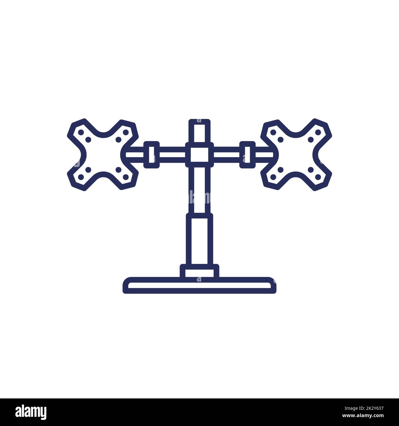 monitor stand with two mounts line icon Stock Vector Image & Art - Alamy