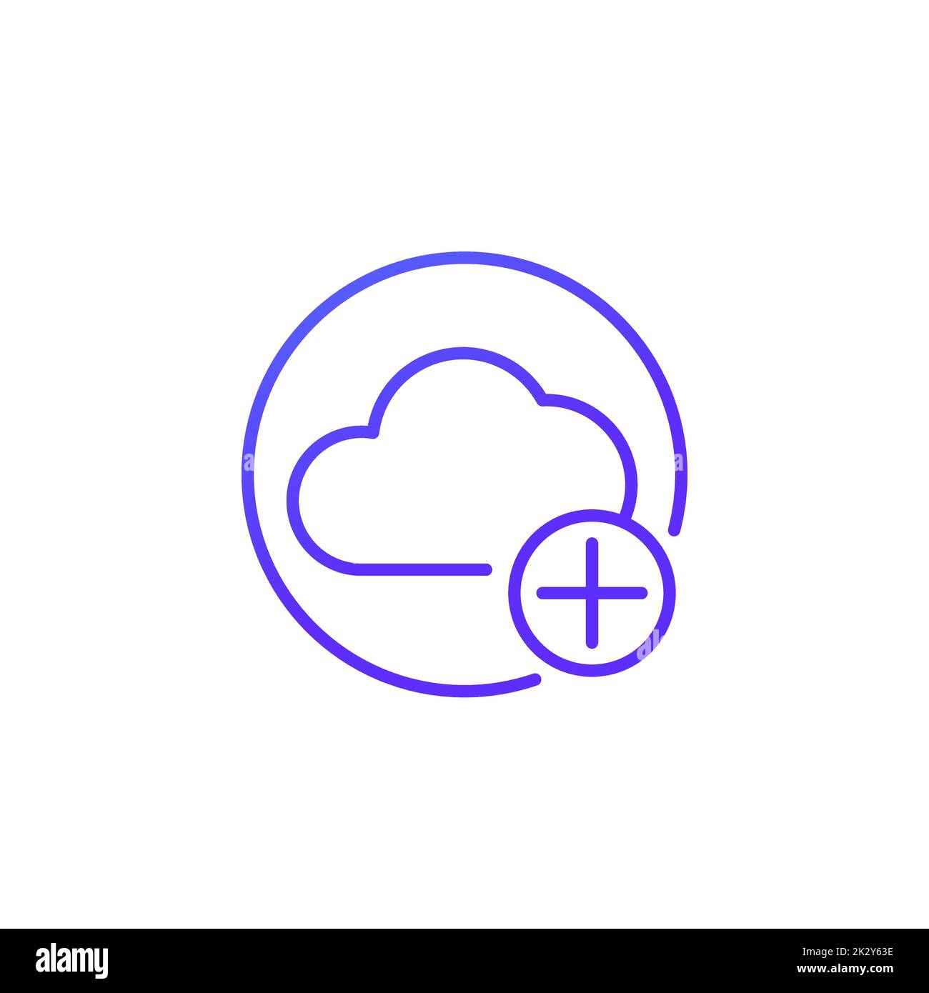 Uploading cloud line icon Cut Out Stock Images & Pictures - Alamy
